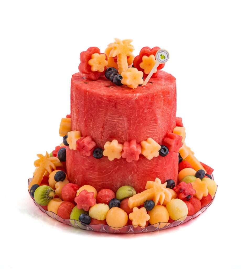 2 Tiers Summer Watermelon Cake | The Fruit Box Me